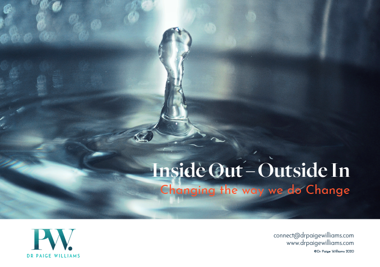 Changing the way we do Change - Dr Paige | Motivational Leadership Speaker